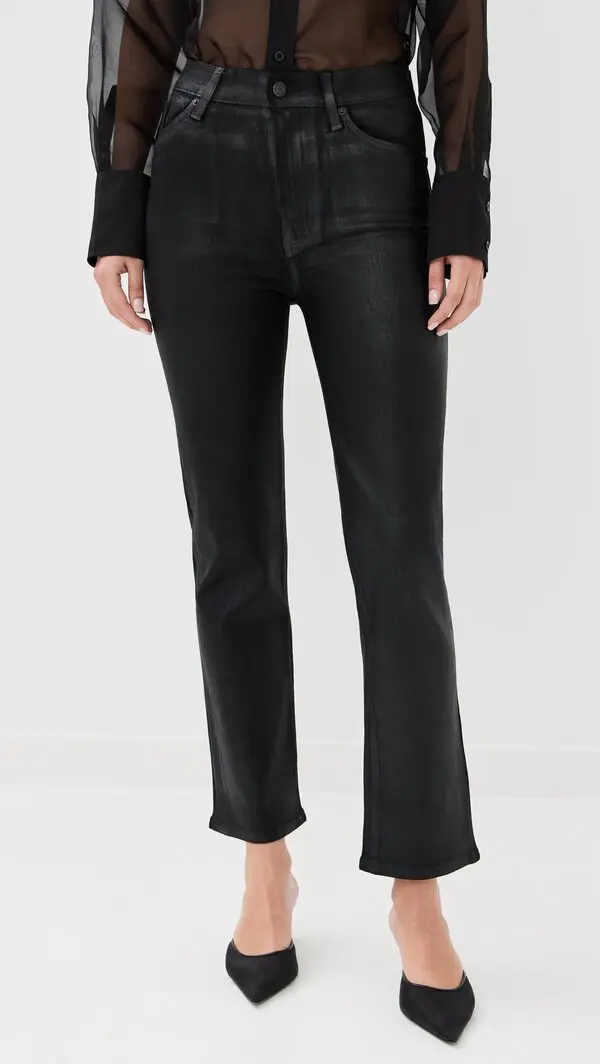 FRAME Le Sleek Straight Coated Jeans