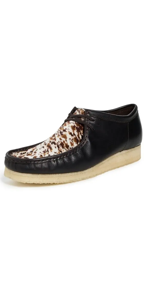 Clarks Wallabee Haircalf Cow Print - Brown Interest