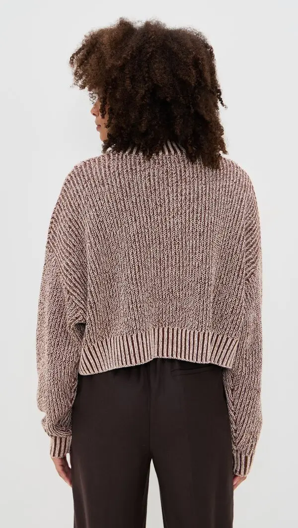 Staud Cropped Hampton Sweater - Bisque
