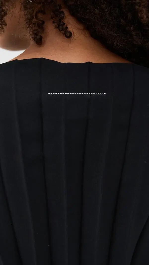 MAISON MARGIELA Pleated Cap Sleeve Top