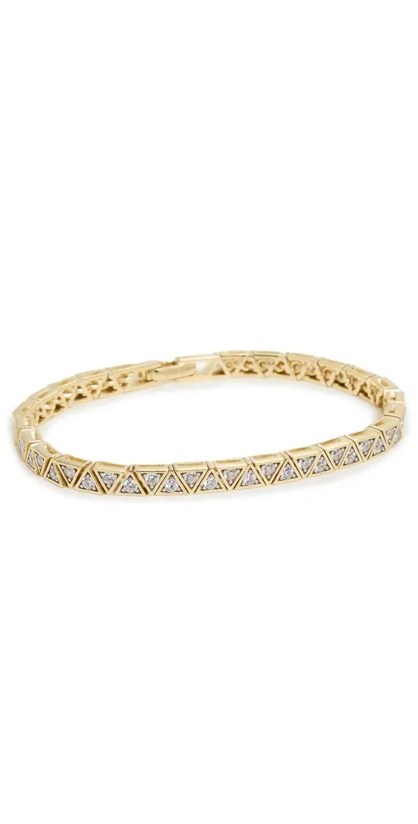 Shashi Trigono Tennis Bracelet - Gold