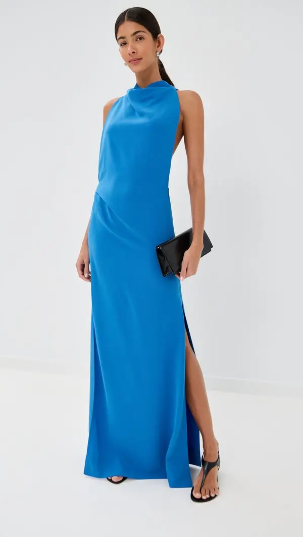 navy blue dress for baby girl Proenza Schouler Matte Crepe Backless Dress