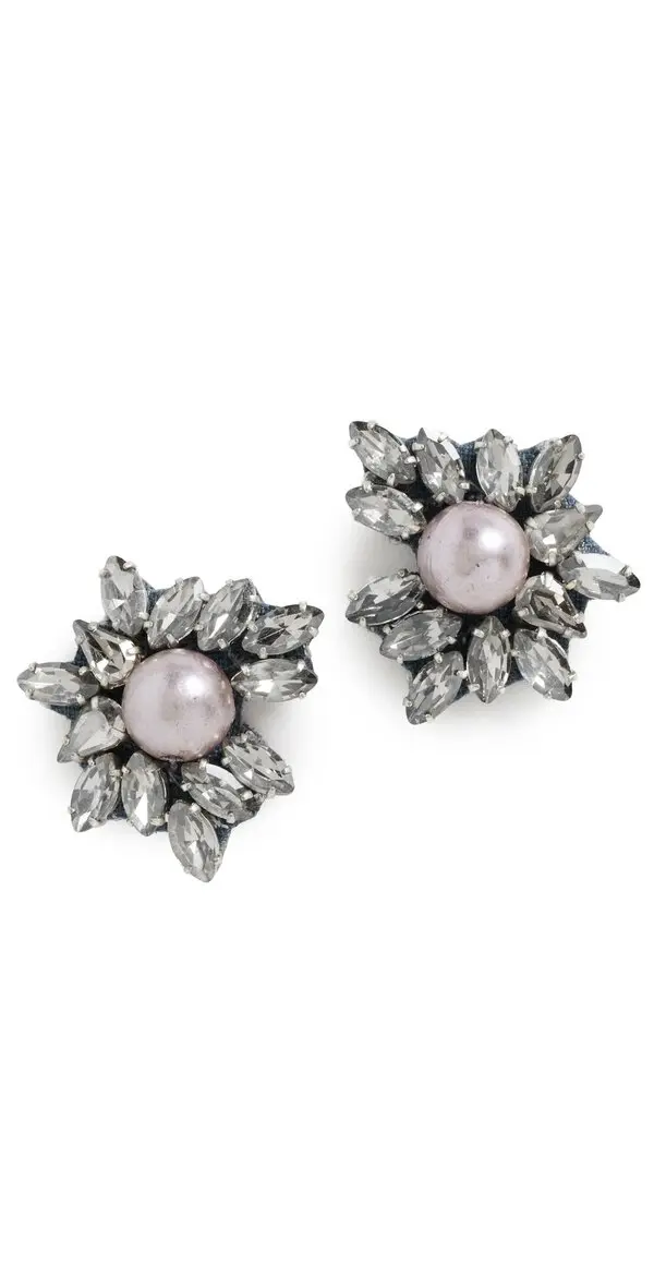 Deepa Gurnani Sahana Earrings - Gunmetal