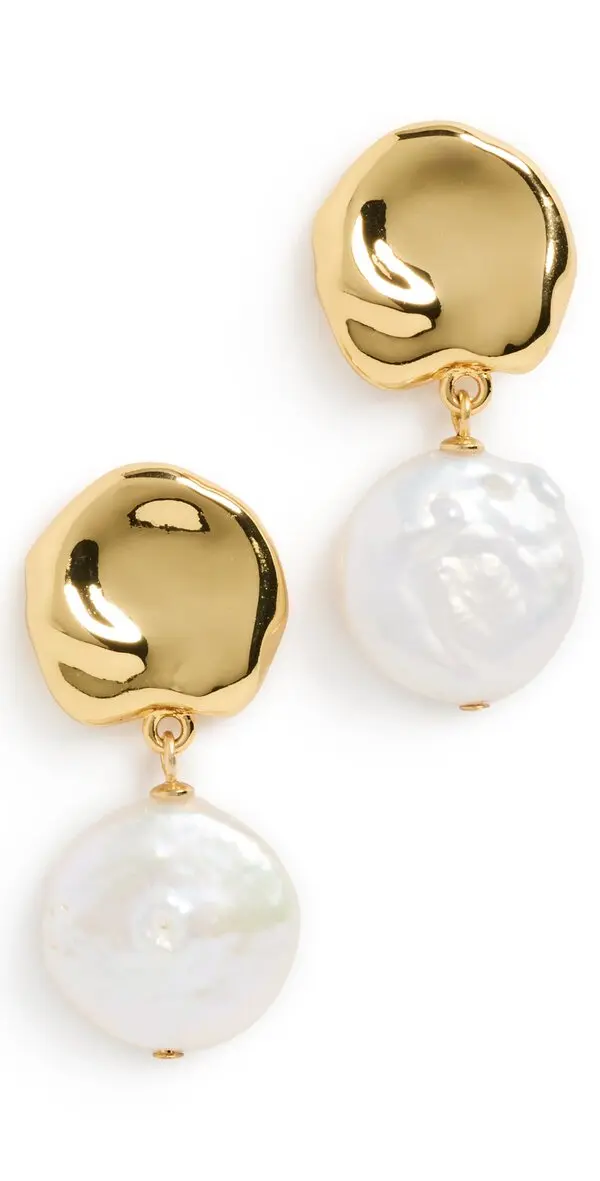 LIZZIE FORTUNATO Coin Reflection Earrings - Gold
