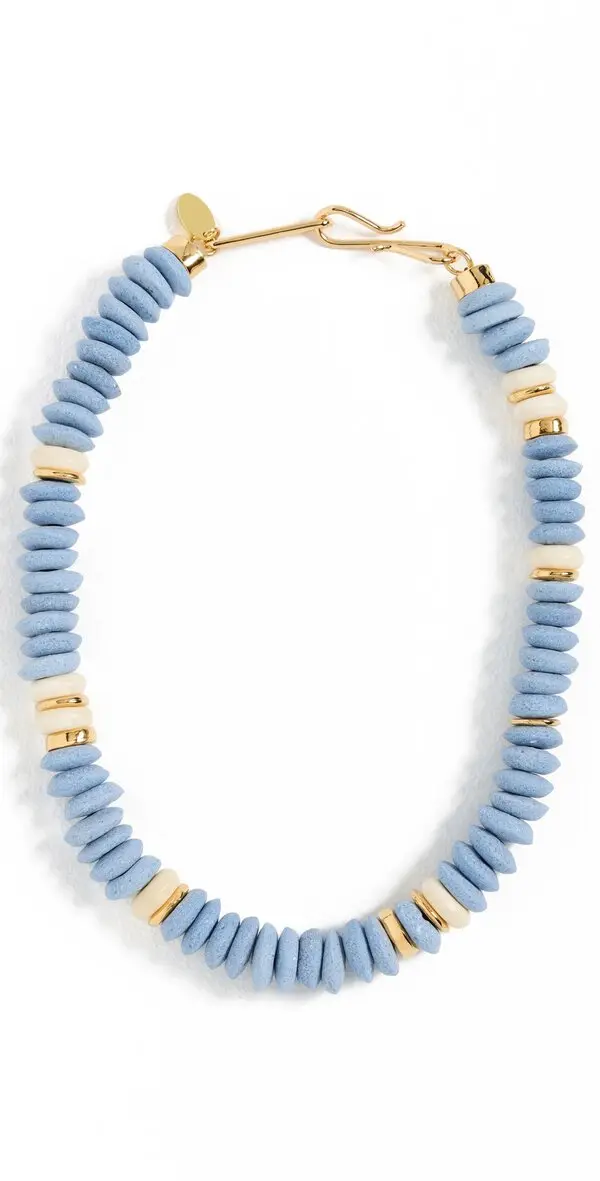 LIZZIE FORTUNATO Laguna Beaded Necklace - Sky Blue