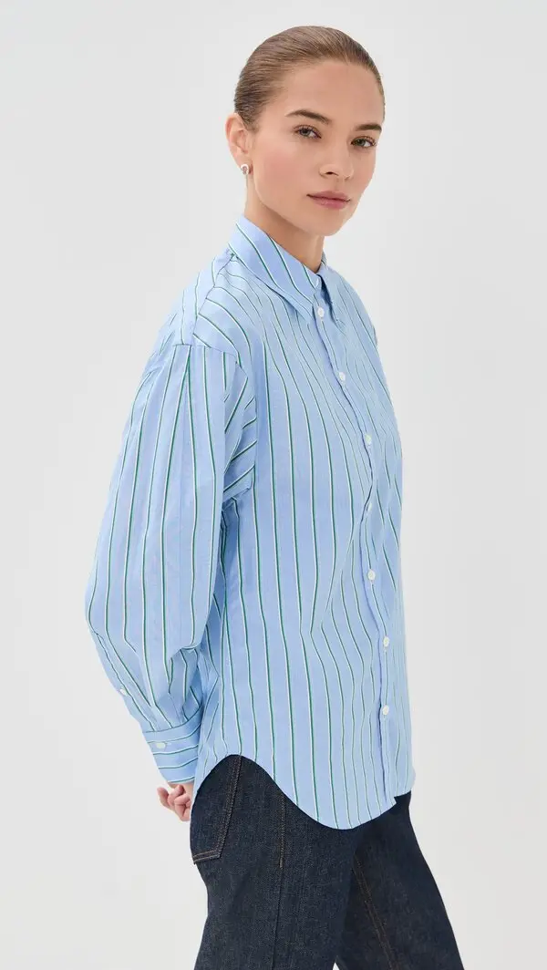 Bite Studios Vera Striped Organic Cotton Poplin Shirt