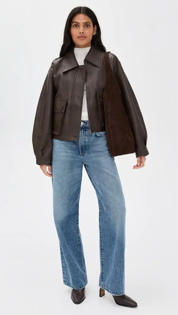 Pixie Market Patch Pocket Faux Leather Jacket