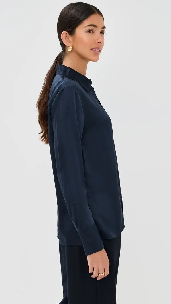 TWP Joey Button-down Silk Top