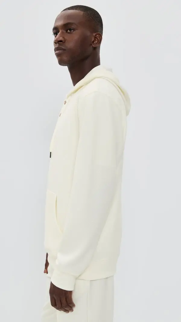 Onia Waffle Half Button Hoodie