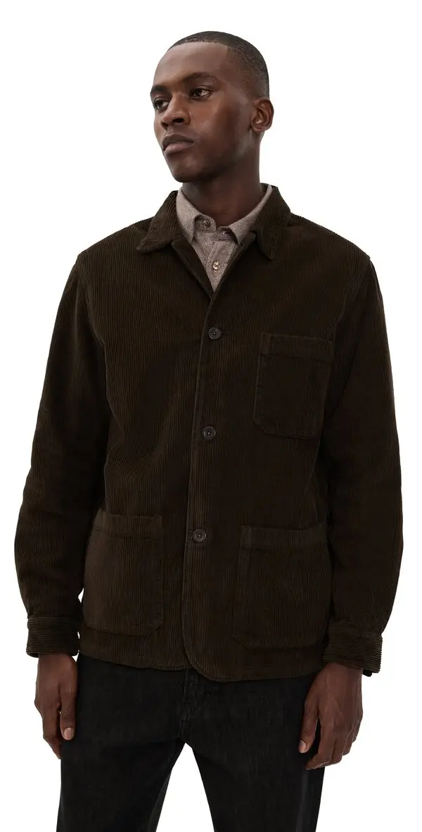 Portuguese Flannel Labura Corduroy Shirt Jacket - Olive