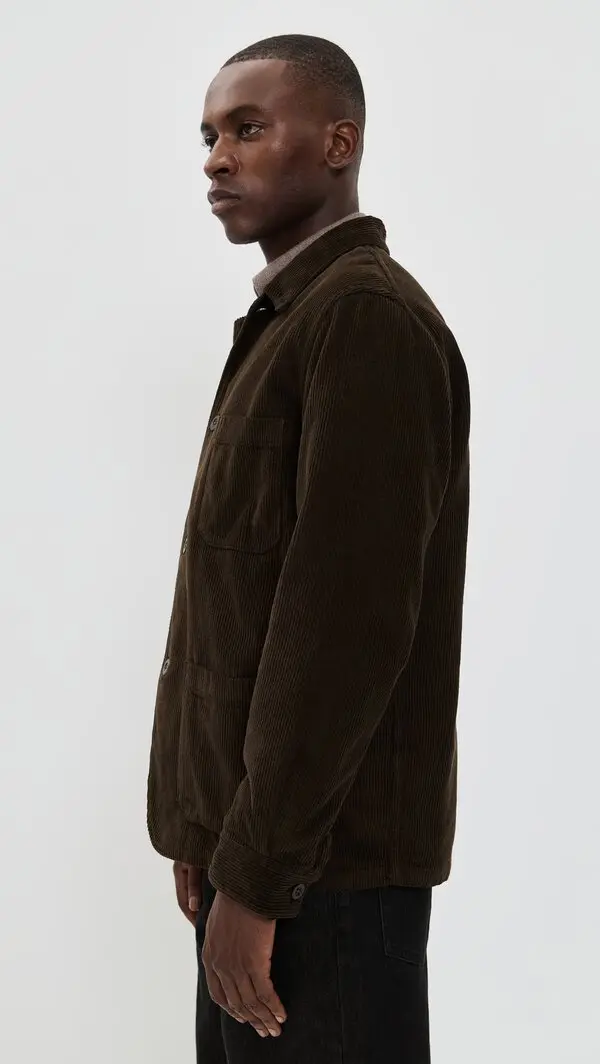 Portuguese Flannel Labura Corduroy Shirt Jacket - Olive