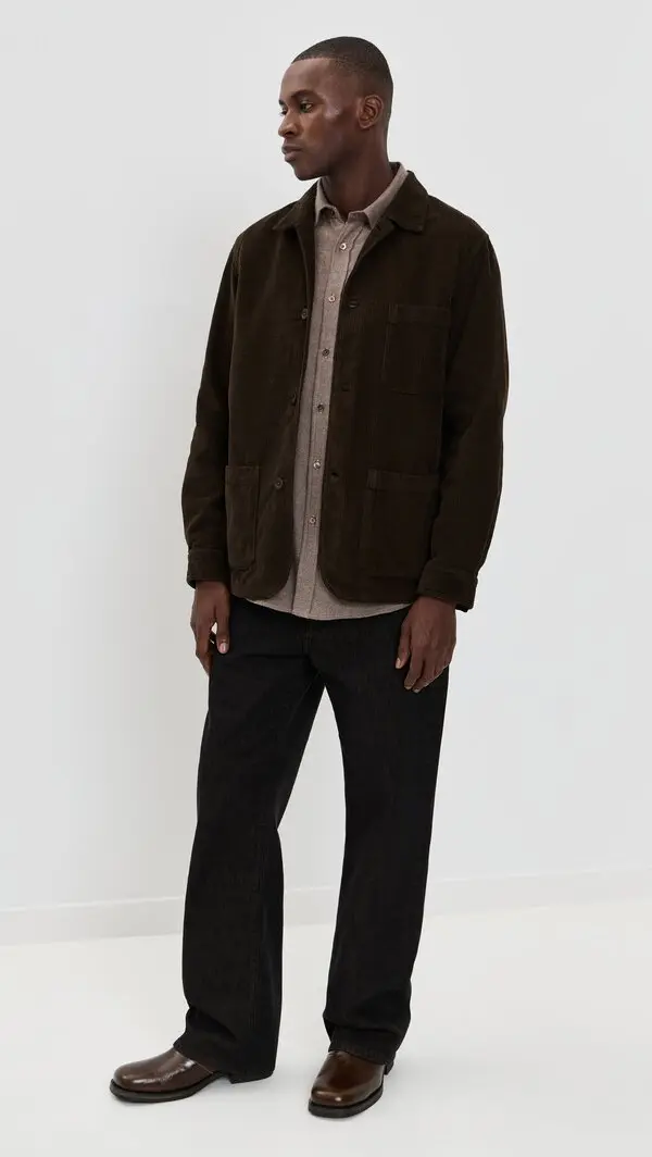 Portuguese Flannel Labura Corduroy Shirt Jacket - Olive