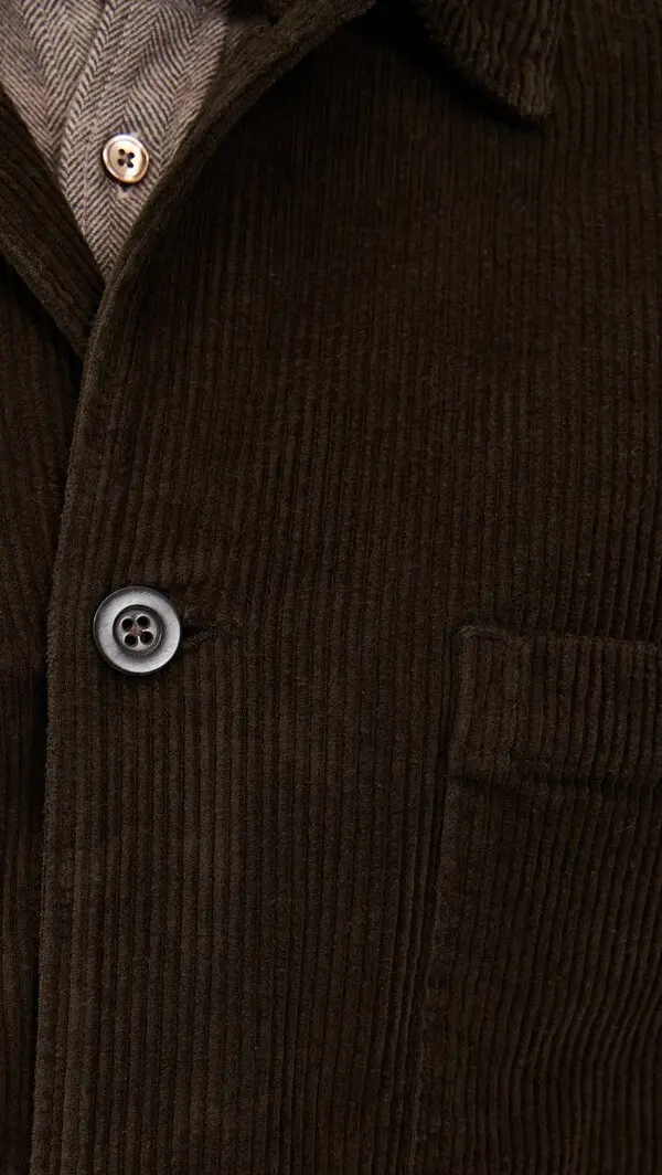 Portuguese Flannel Labura Corduroy Shirt Jacket - Olive