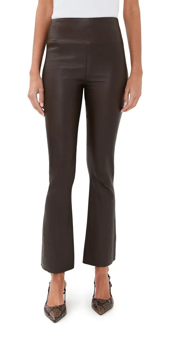 Sprwmn Ankle Flare Leather Pants