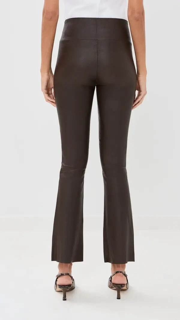 Sprwmn Ankle Flare Leather Pants