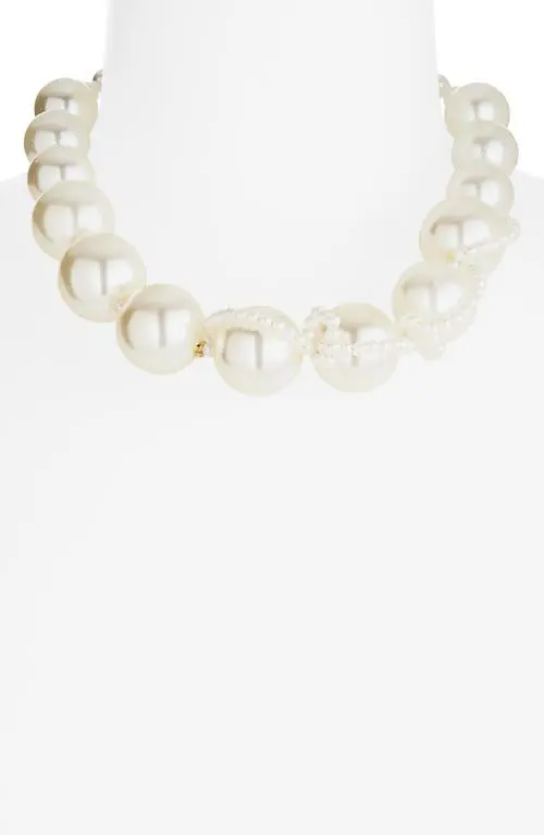 Completedworks Faux Pearl Collar Necklace
