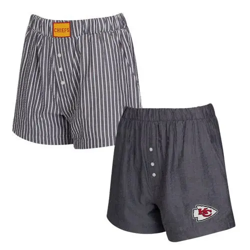 CONCEPTS SPORT Kansas City Chiefs Two-pack Boxer Shorts Set - Black