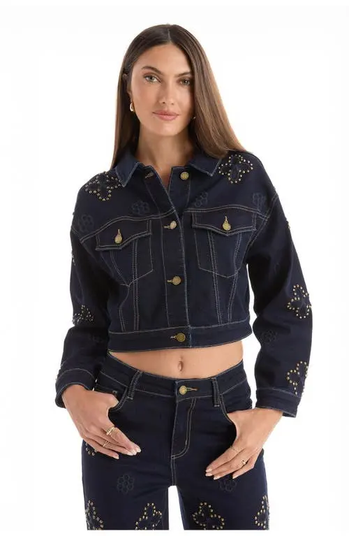 THE NOLI SHOP Kaia Studded Denim Jacket