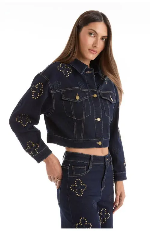 THE NOLI SHOP Kaia Studded Denim Jacket