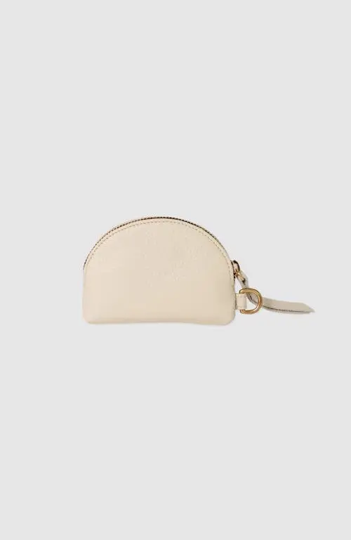 TAH Half Moon Coin Pouch - Bone