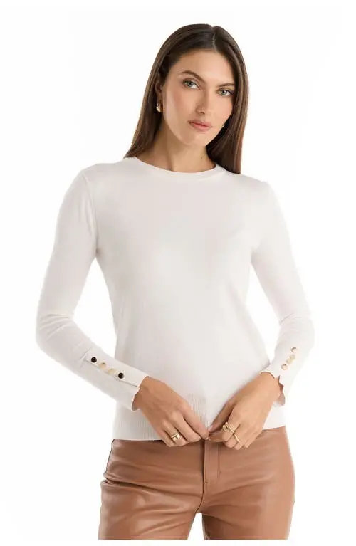 THE NOLI SHOP Marcela Knit Top - Pearl