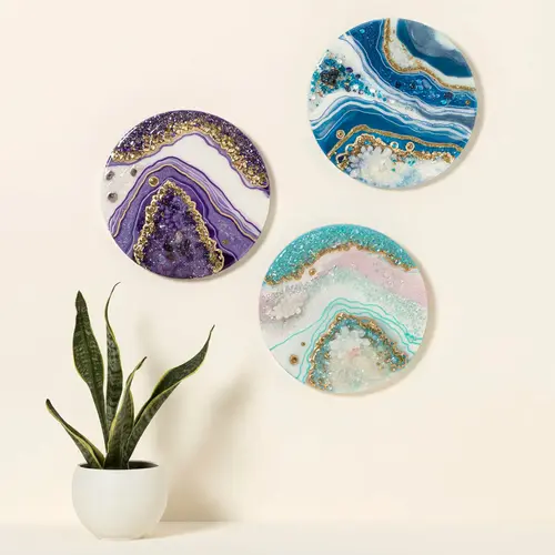 UNCOMMON GOODS Birth Month Geode Art - Aquamarine