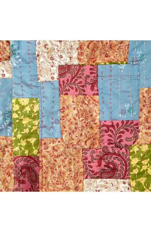 UNCOMMON GOODS Repurposed Silk Sari Kantha Robe