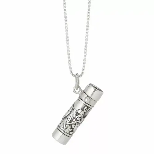 UNCOMMON GOODS Alice In Wonderland Kaleidoscope Pendant Necklace - Metallic Silver