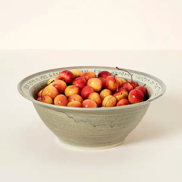 UNCOMMON GOODS Journey Of True Love Serving Bowl - Light Grey