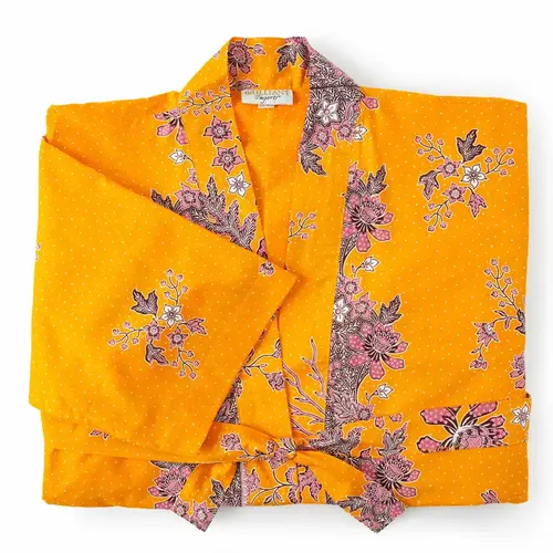 UNCOMMON GOODS Sunshine Daydream Kimono Robe - Marigold Floral