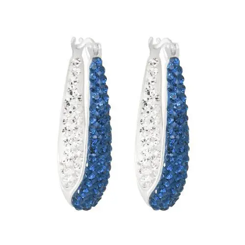 CRYSTALOGY Crystal Inside Out Oval Hoop Earrings