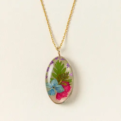 UNCOMMON GOODS Mother And Daughter Flower Pendant Necklace