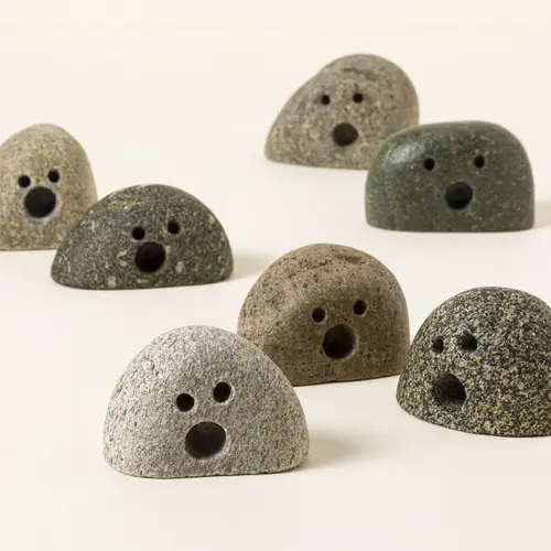 UNCOMMON GOODS Garden Ghosts- Set Of 3 Sea Stones