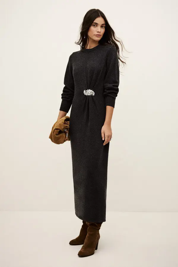 Ba&sh Cynthia Jersey Midi Dress