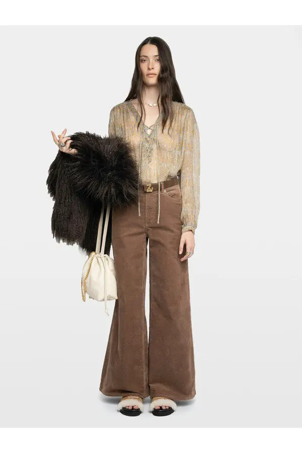 Zadig&Voltaire Eli Corduroy Wide Leg Pants