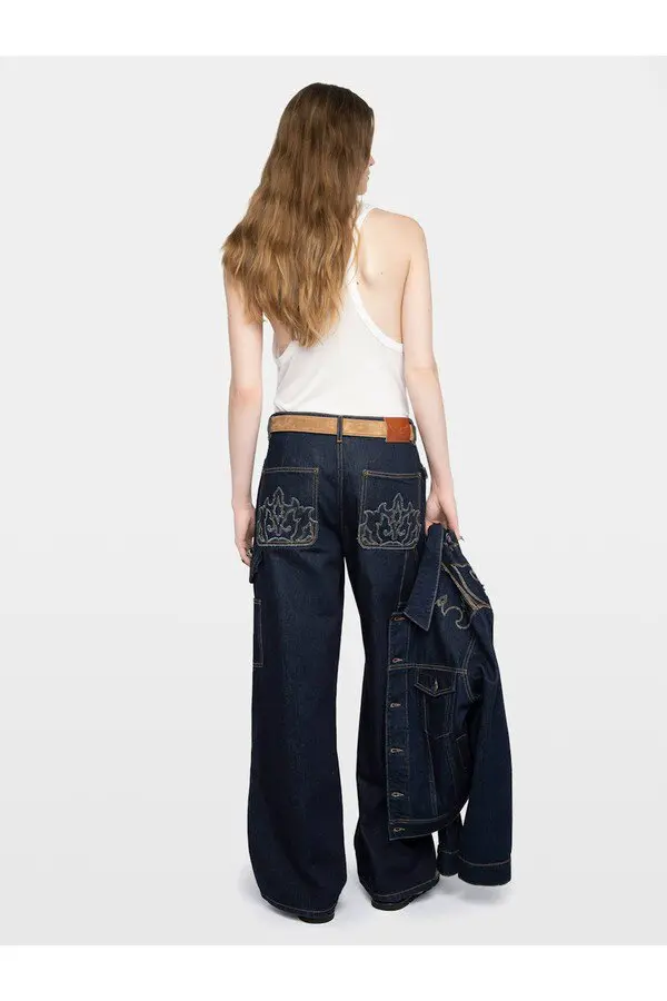 Zadig&Voltaire Perya Western Relaxed Straight Jeans