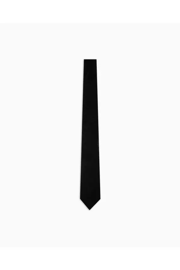 Emporio Armani Velvet Neck Tie - Black