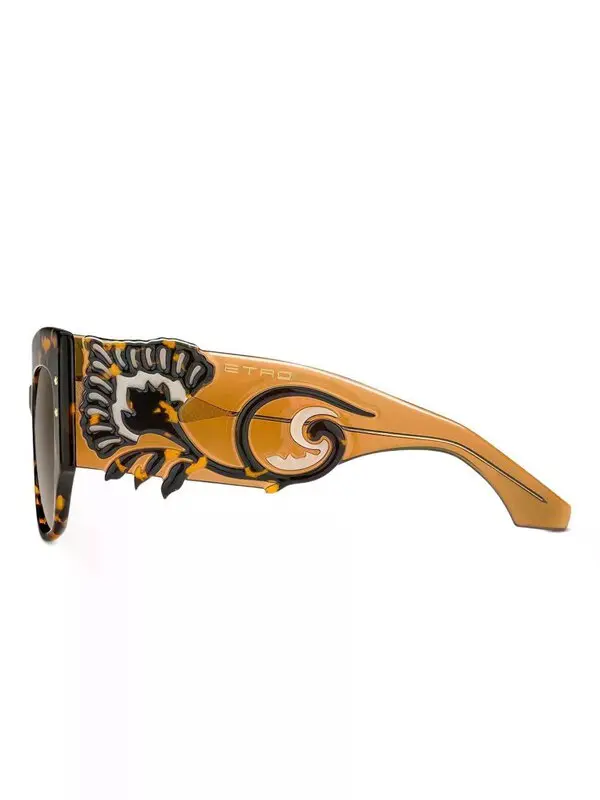 Etro Blossom-embellished Tortoiseshell Sunglasses