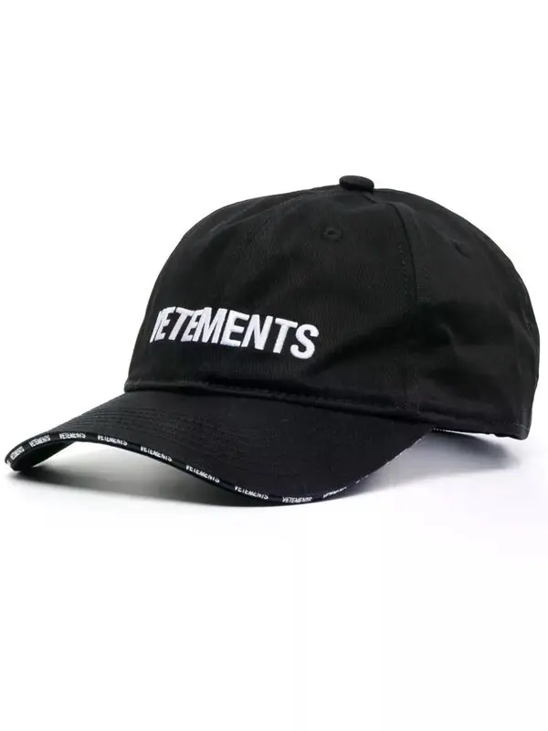 Vetements Logo-embroidered Curved-peak Cap