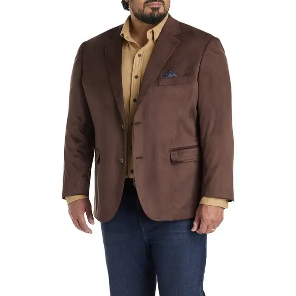 OAK HILL BY DXL Faux-suede Sport Coat