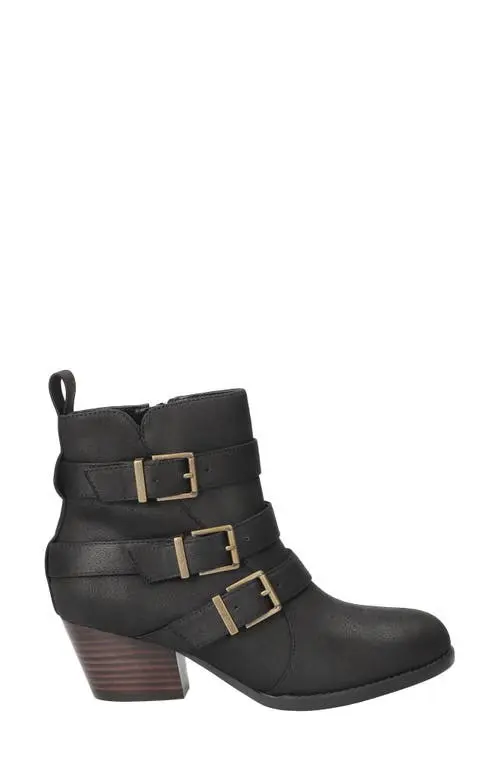 BELLA VITA Bowie Buckle Strap Bootie - Black