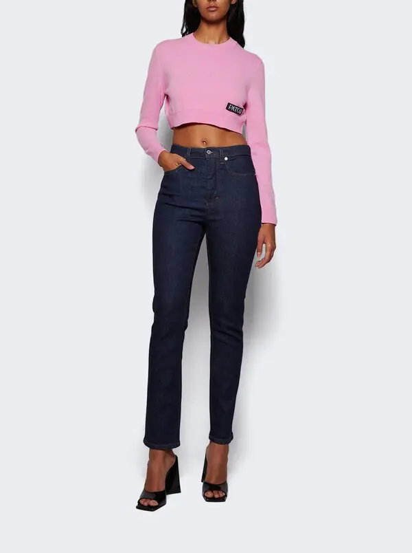 PATOU Cropped Long Sleeve Jumper