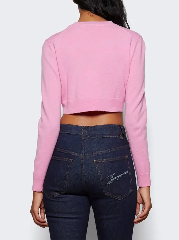 PATOU Cropped Long Sleeve Jumper - Pink