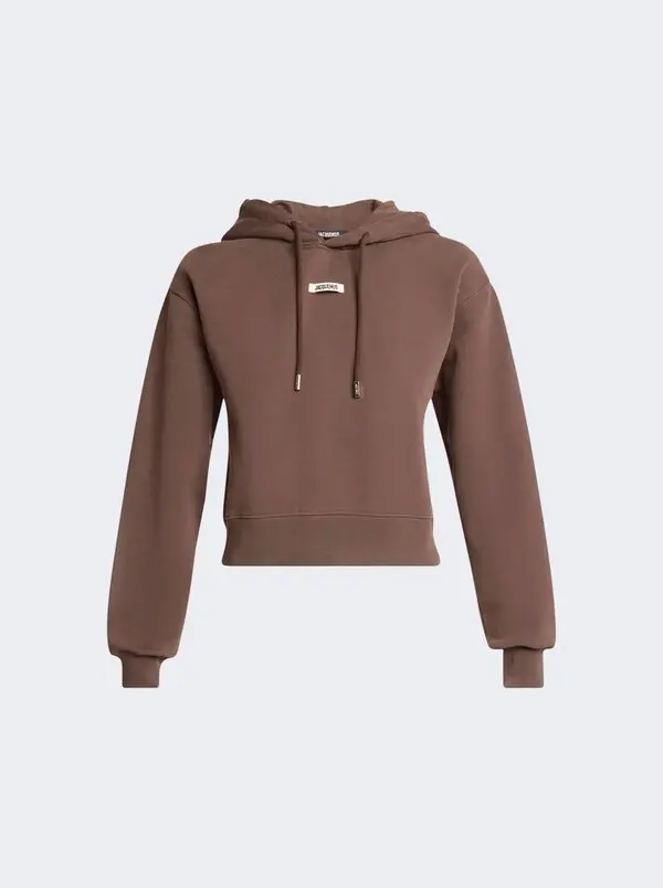 Jacquemus Grosgrain Logo Hoodie - Brown