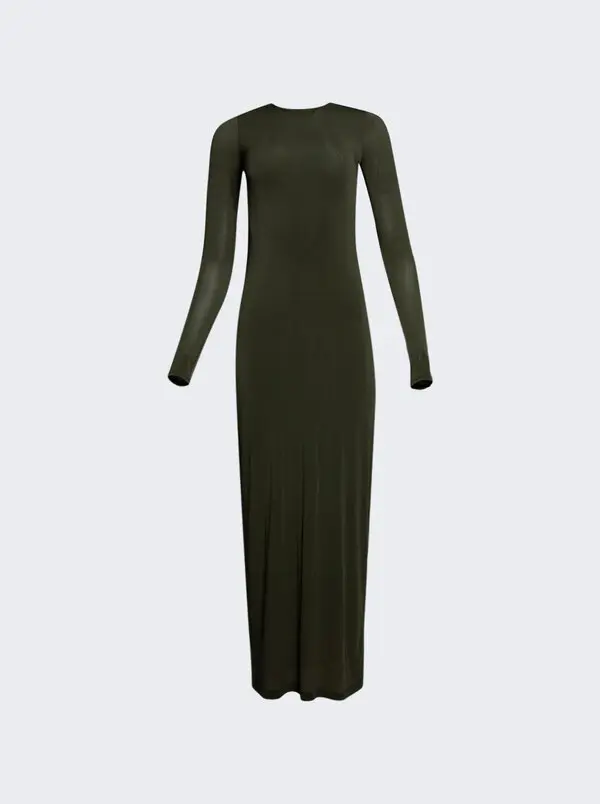 Wardrobe.NYC Sheer Long Sleeve Maxi Dress - Green