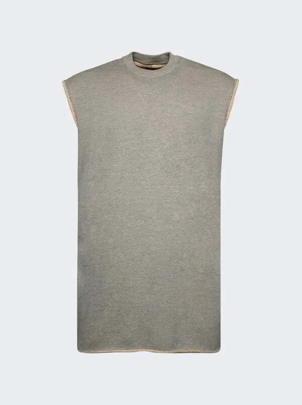 Rick Owens Tarp Tee In Felpa Melange - Grey