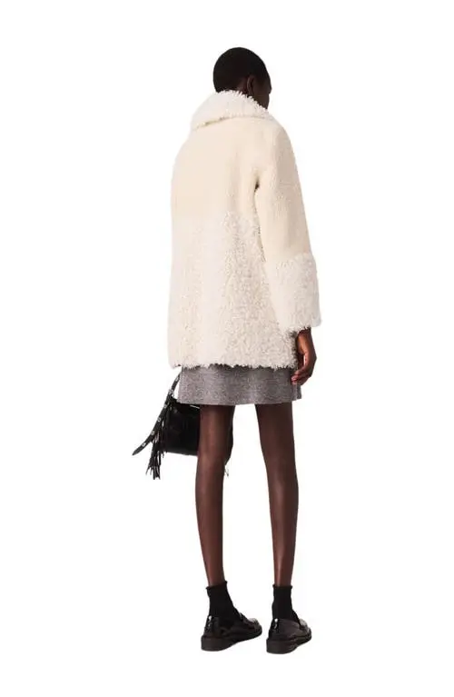 Maje Long Faux Fur Coat