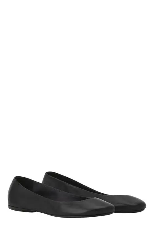 LANVIN Ballerina Flat In Leather - Black