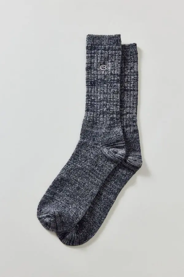 UGG Trey Ribbed Knit Crew Sock - Black