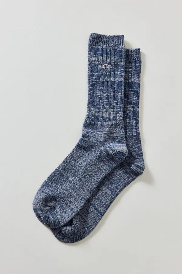 UGG Trey Ribbed Knit Crew Sock - Navy